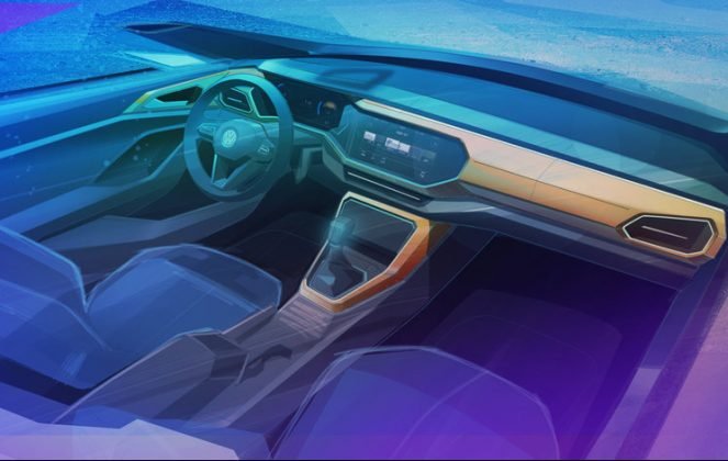 VW revela esboço do interior do SUV T-Cross - Motor Show